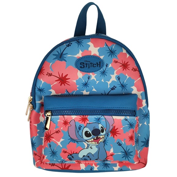 Bioworld | Bags | Disney Stitch Hawaiian Hibiscus Floral Mini Backpack ...